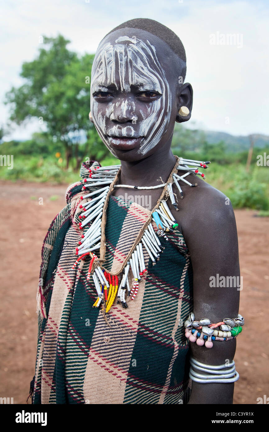 African Tribe People Full Body