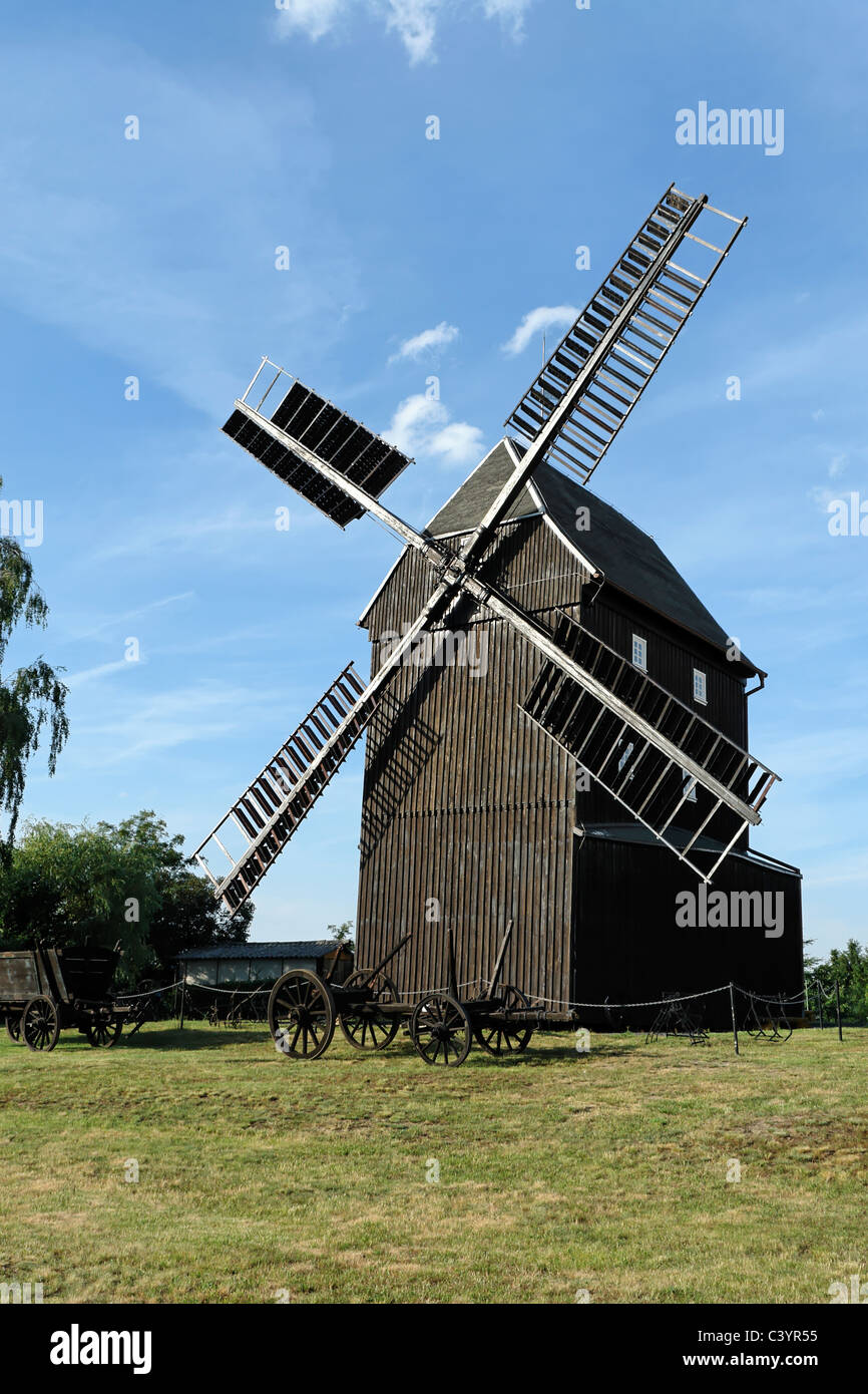Germany, Europe, Saxony, Oderwitz, Birkmuhle, windmill, architecture ...
