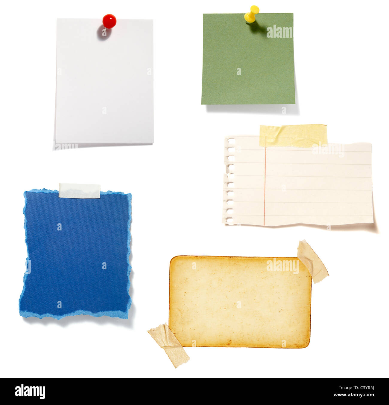 collection of various note papers Stock Photo - Alamy
