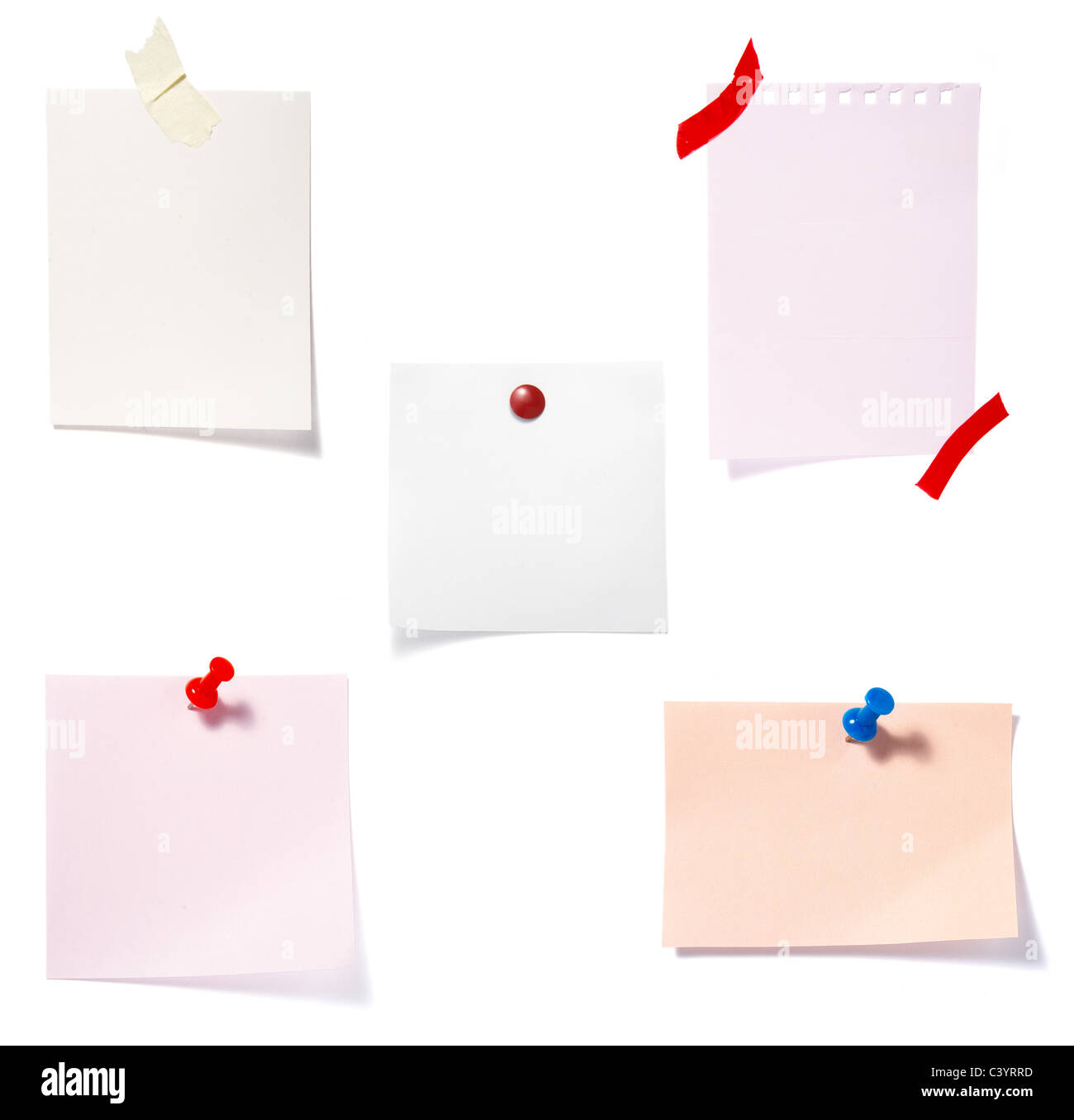 collection of various note papers Stock Photo - Alamy