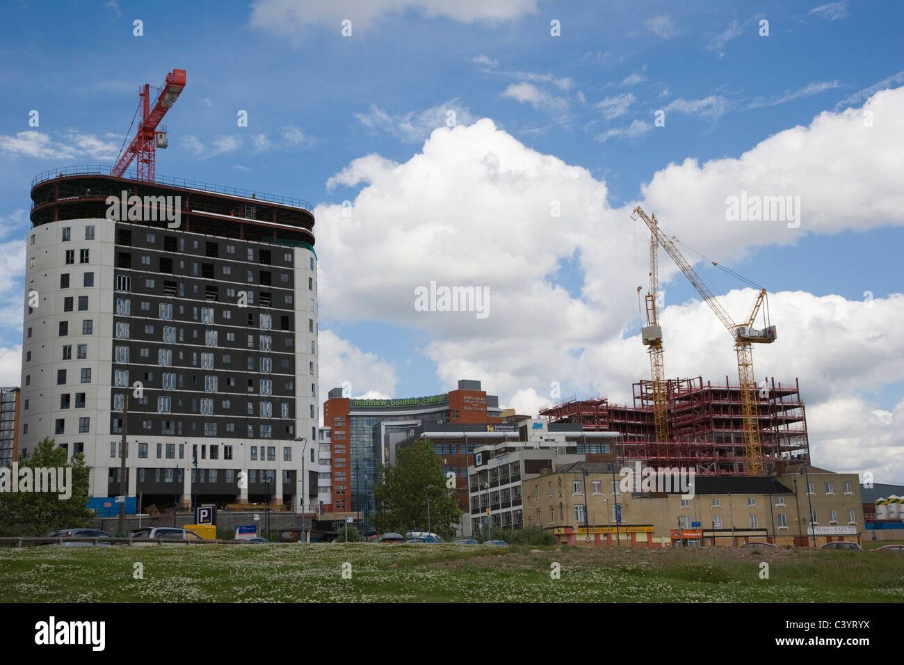 Matthew Boulton College and new building construction from Fazeley ...