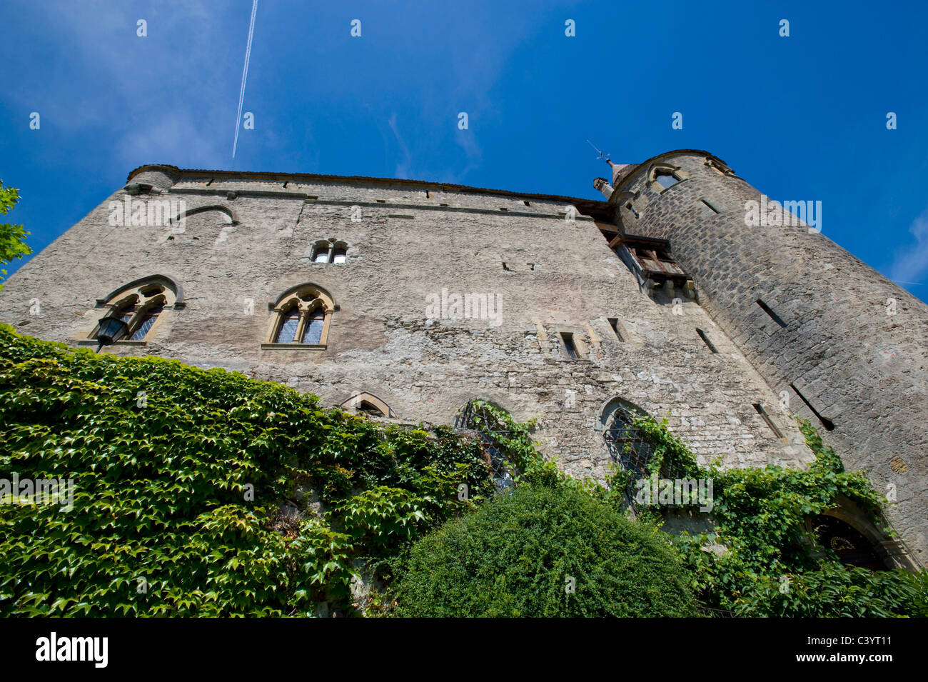 Switzerland, Vaud, Grandson, castle, history, story, tower, rook, wall ...