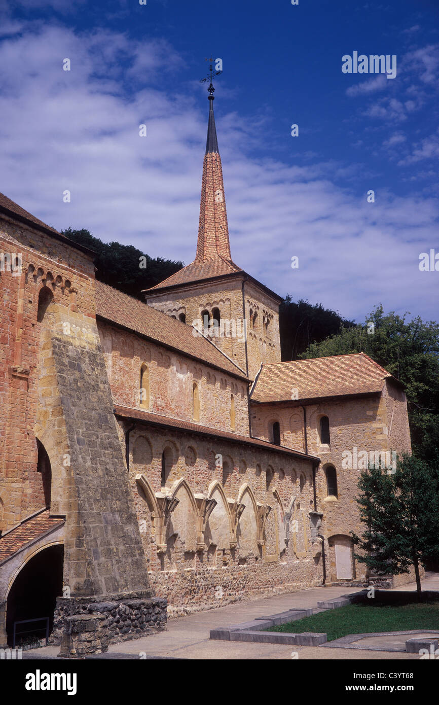 Switzerland, Vaud, Vaulion, Romainmôtier, Cluniac, priory, castle ...