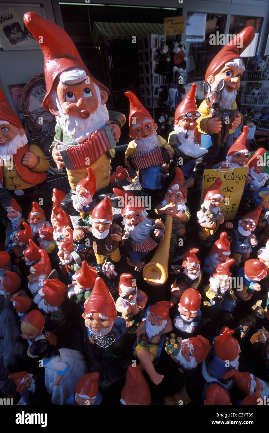 Switzerland, tradition, garden gnomes, figures, business, trade Stock ...