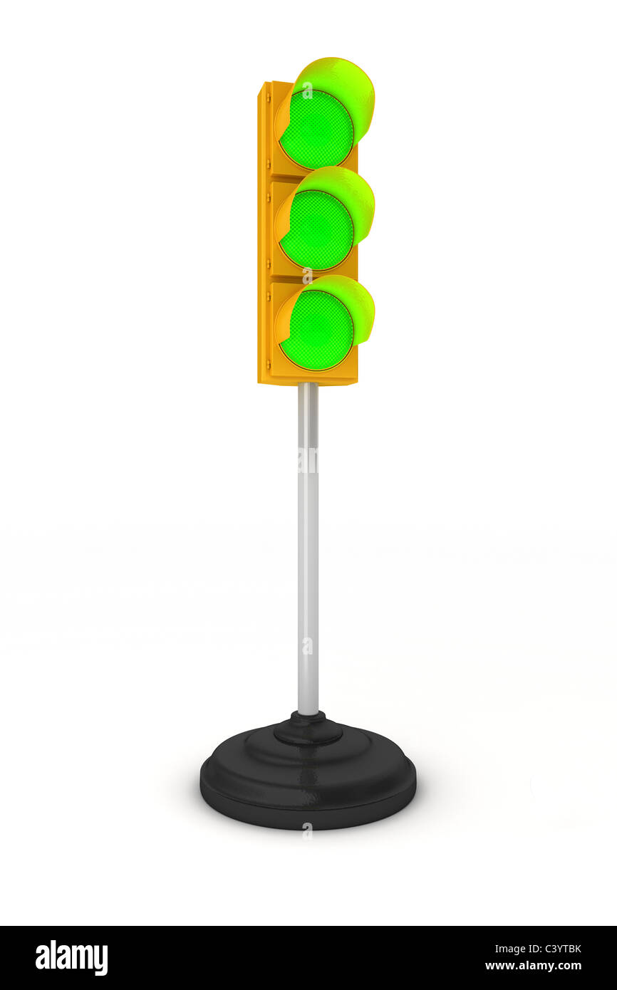 Traffic light pedestrian green Cut Out Stock Images & Pictures - Alamy