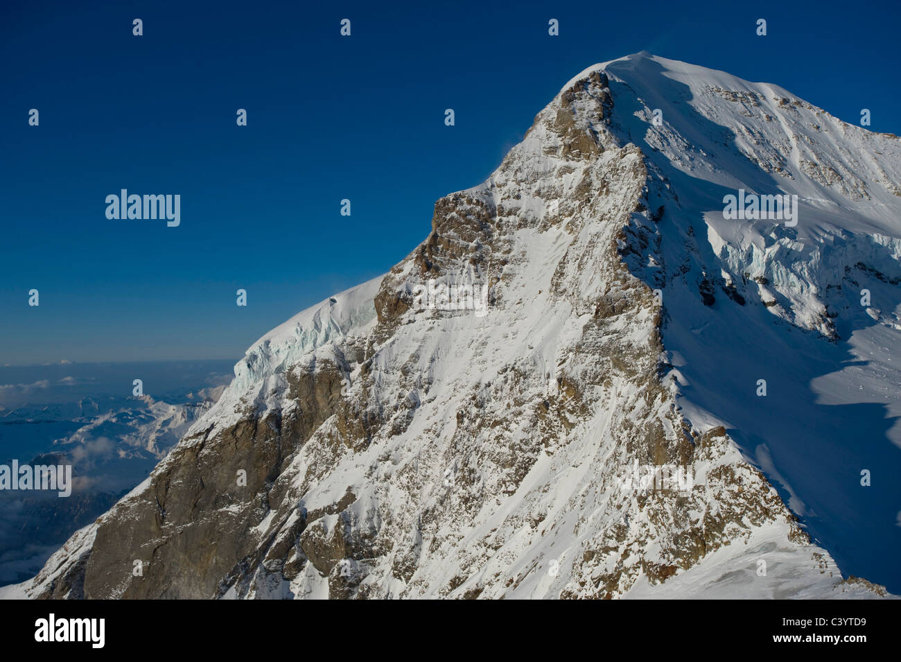 Switzerland, Monk, Monch, canton Bern, Bernese Oberland, snow, winter ...