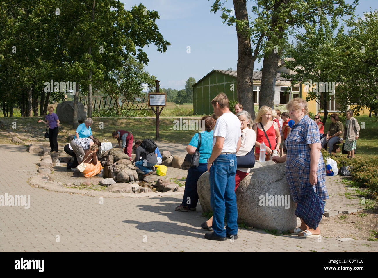 The Holy spring of Aglona. Aglona Basilica. Aglona. Latgalia. Latvia ...