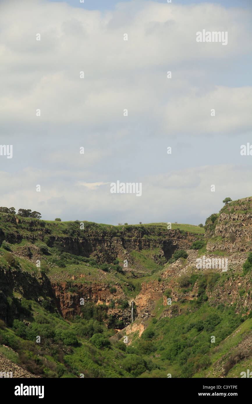Golan Heights, Gamla waterfall at Gamla Nature Reserve Stock Photo - Alamy