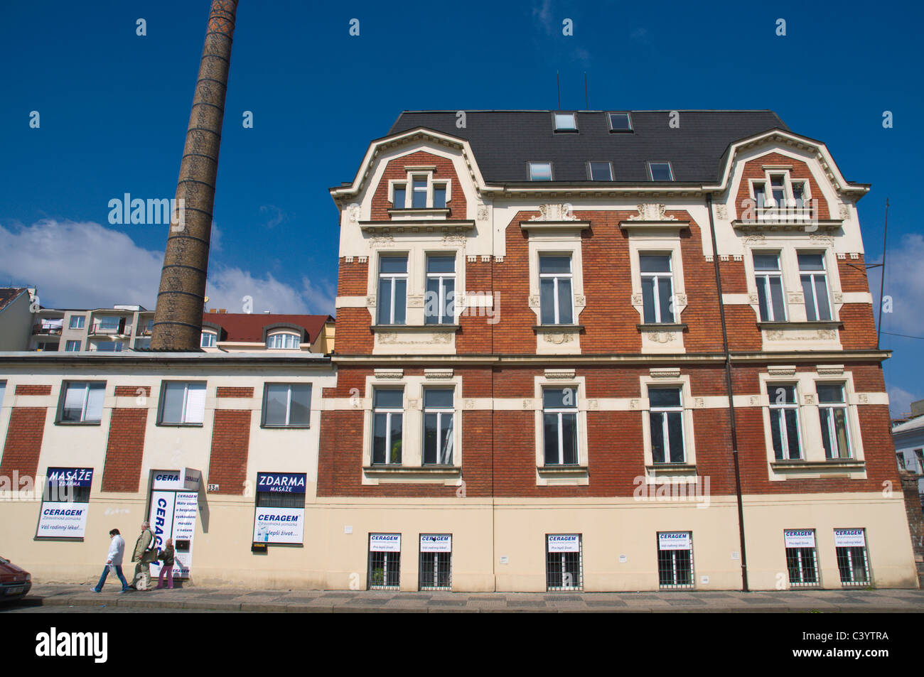 Former industrial buildings converted into business Holesovice district ...