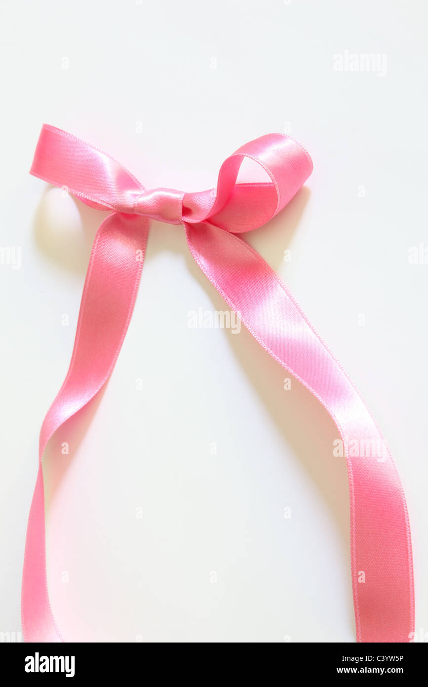 Pink satin ribbon Stock Photo - Alamy