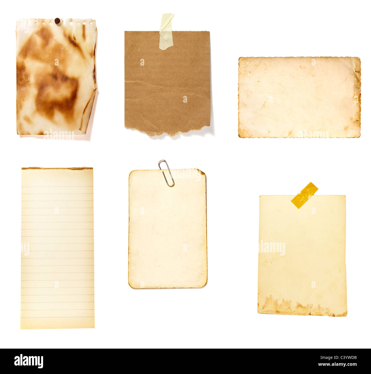 note papers with push pins Stock Photo - Alamy