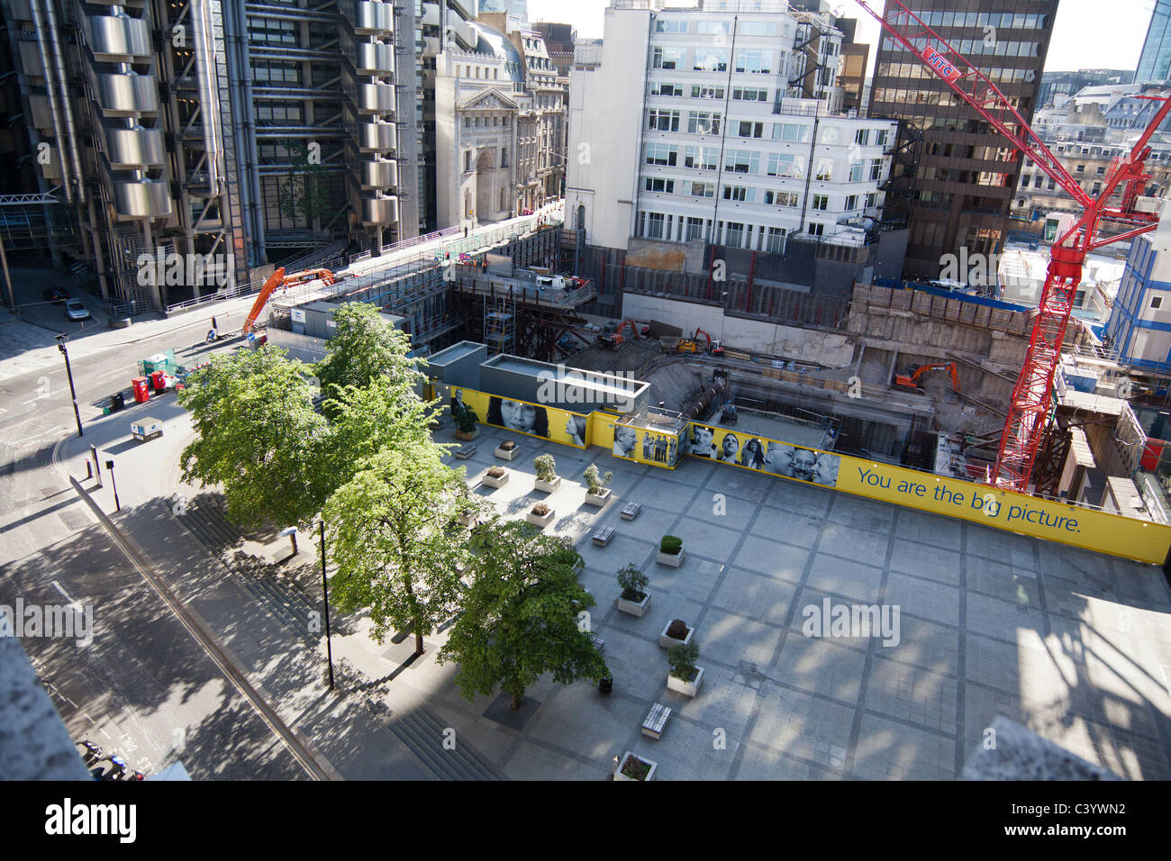A overhead view of the Pinnacle building site Stock Photo - Alamy