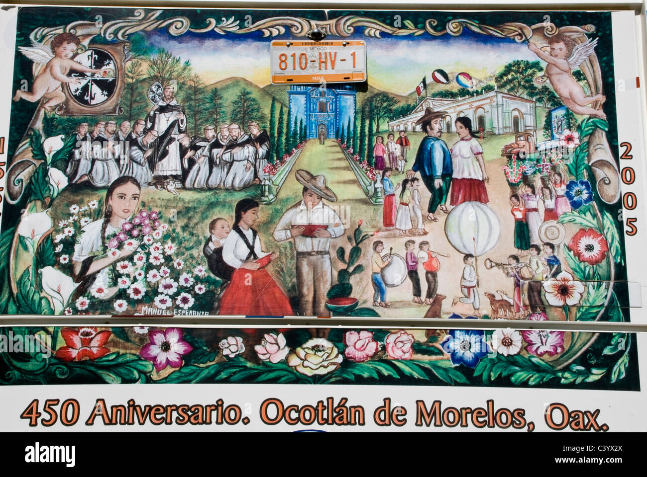 Painting of Ocotlan de Morelos. Mexico. Oaxaca Stock Photo - Alamy