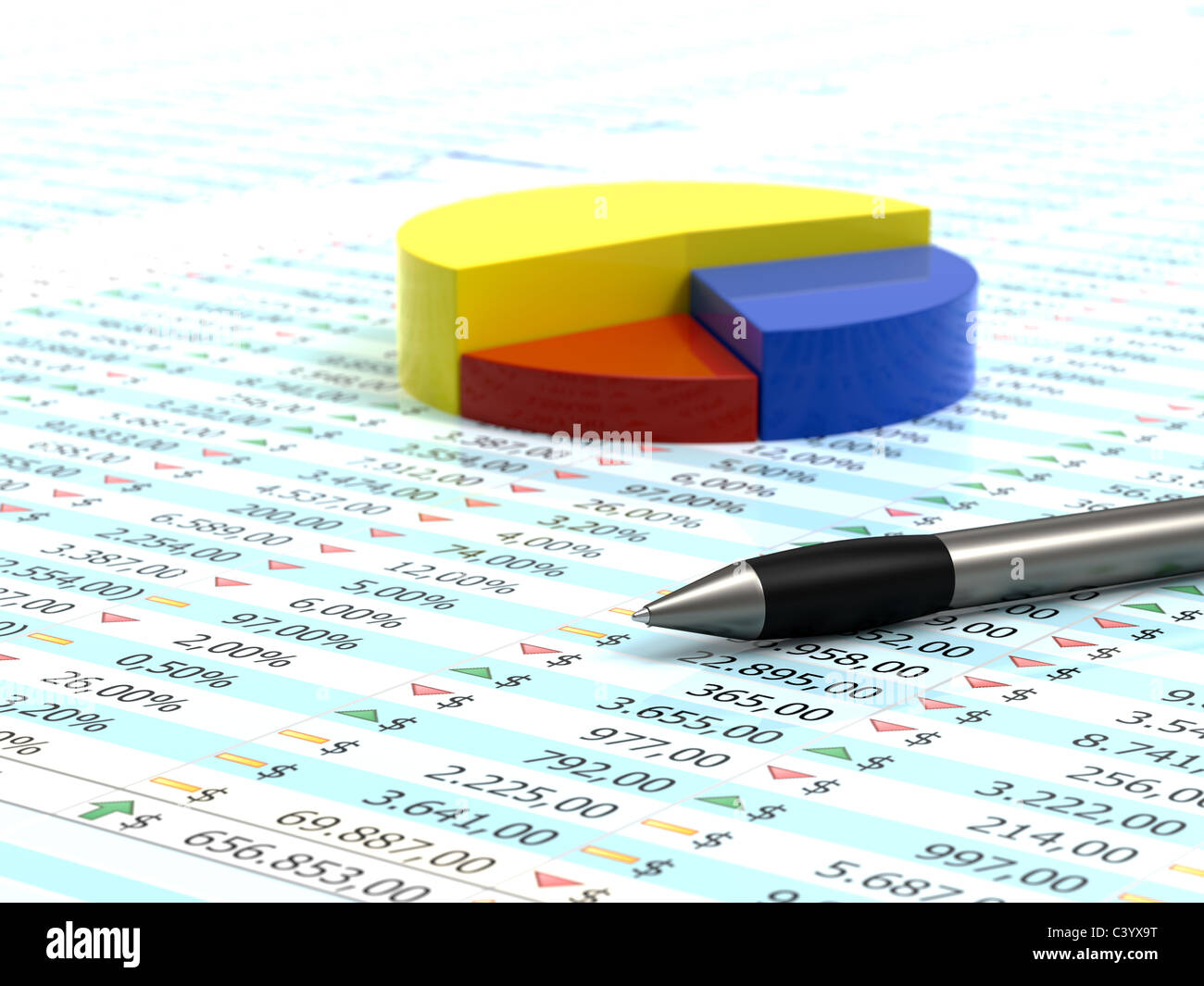 Accounting pie chart hi-res stock photography and images - Alamy
