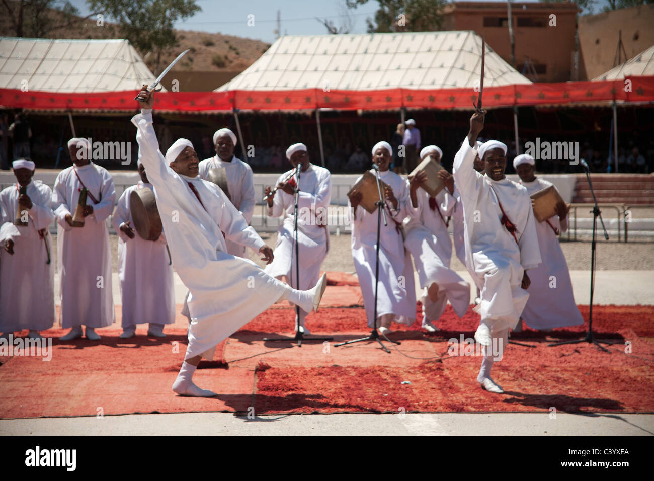 Traditional performers during the annual rose festival El Kelaa M’Gouna ...