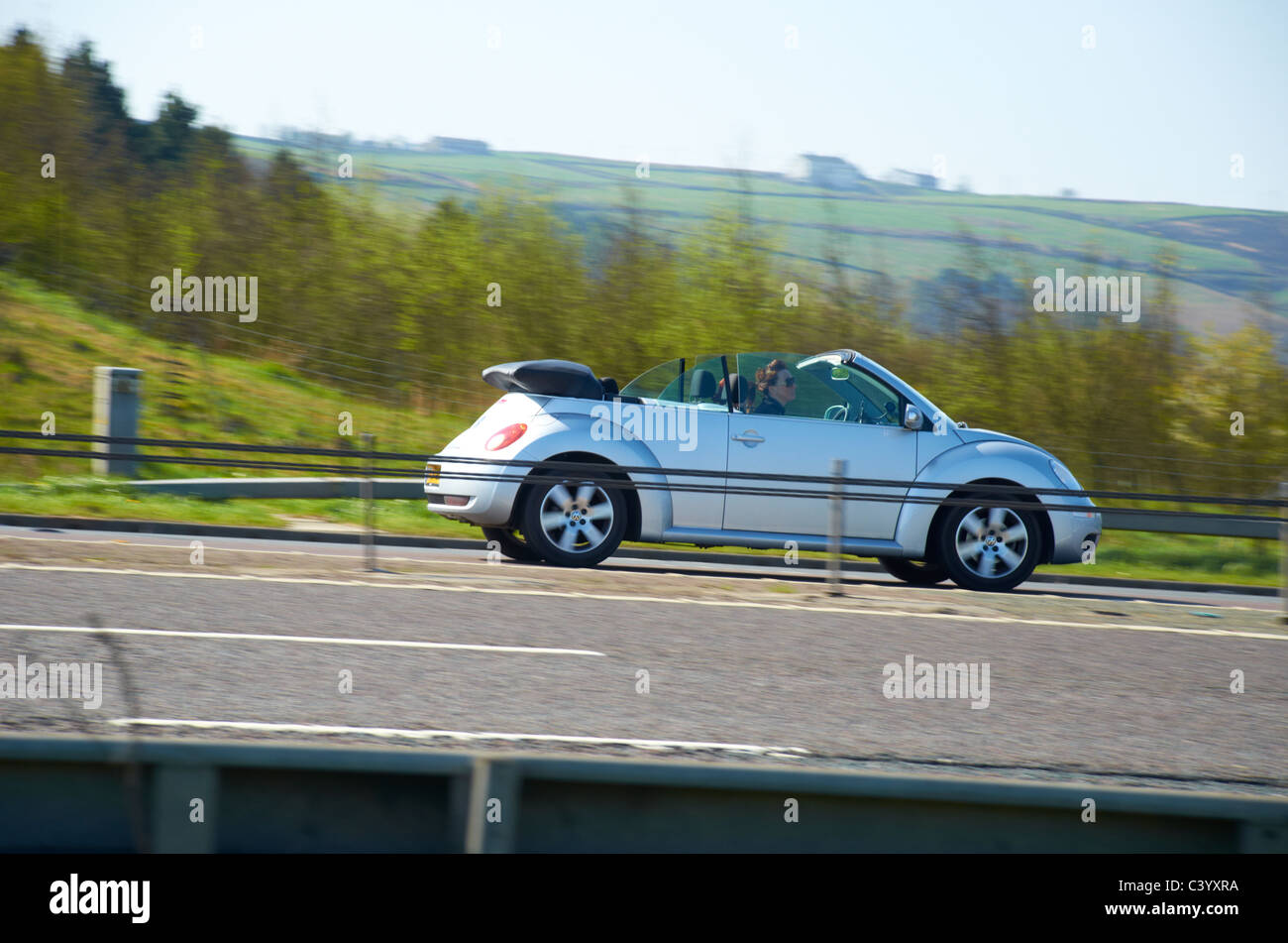 Volkswagen beetle open top car hi-res stock photography and images - Alamy