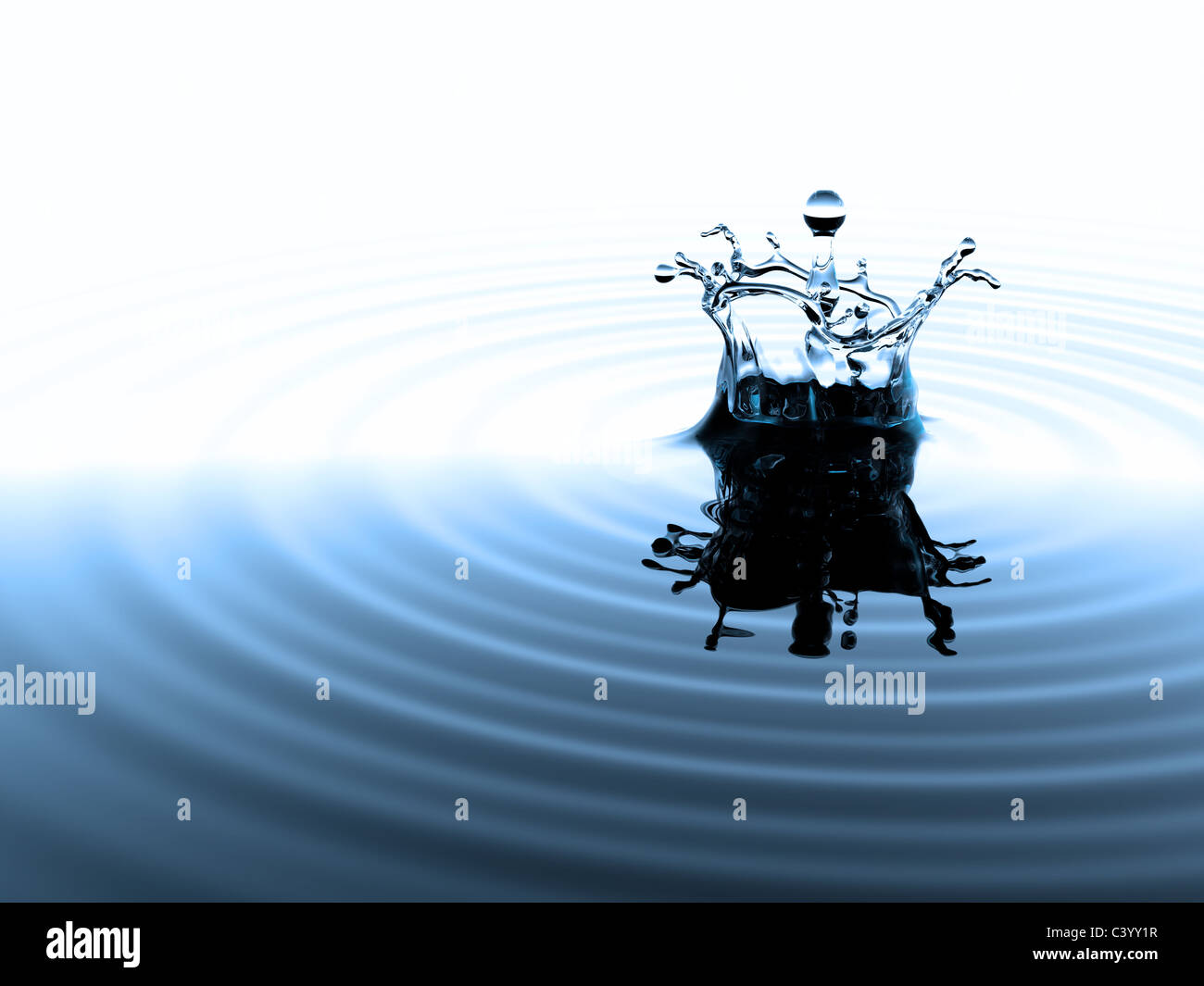 Blue abstract background with water splash and ripples Stock Photo - Alamy