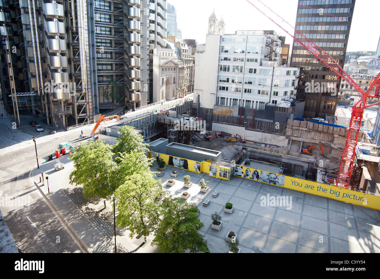 A overhead view of the Pinnacle building site Stock Photo - Alamy