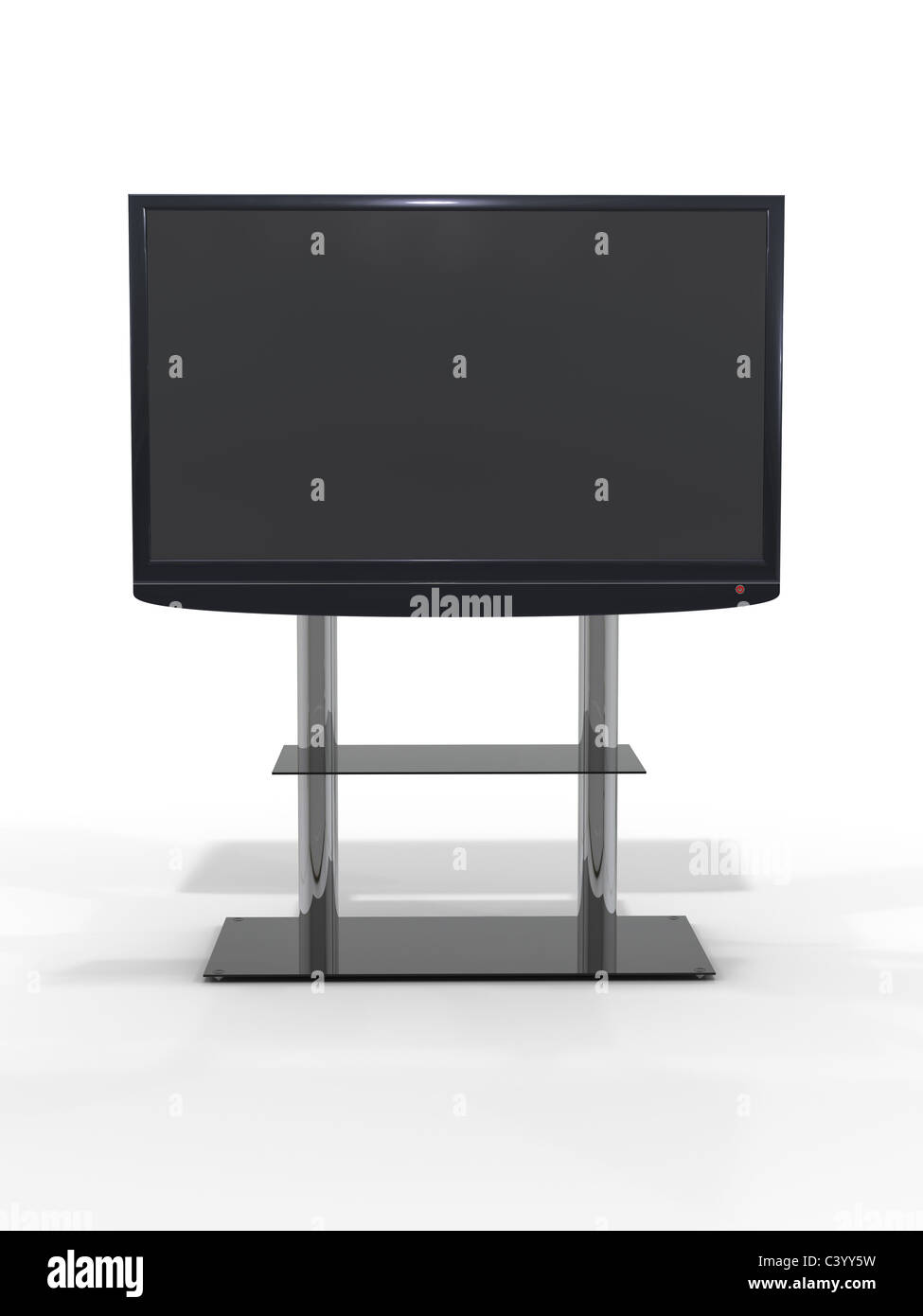 LCD TV set on white background Stock Photo - Alamy