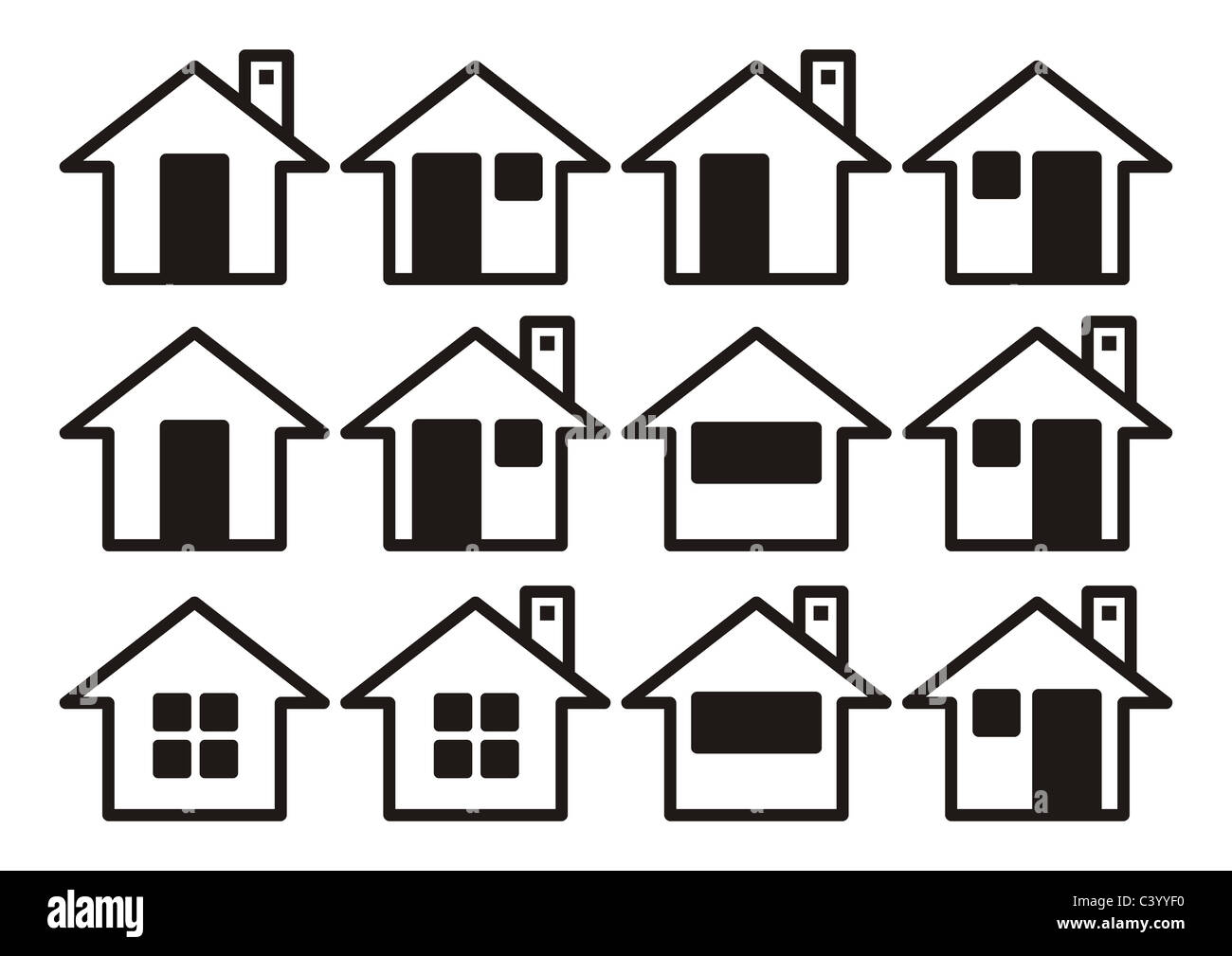 Symbol of small cute house or home Stock Photo - Alamy