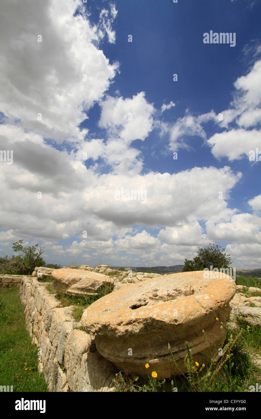 Samaria, Sebastia, the Temple of Augustus in the Roman city Sebaste ...