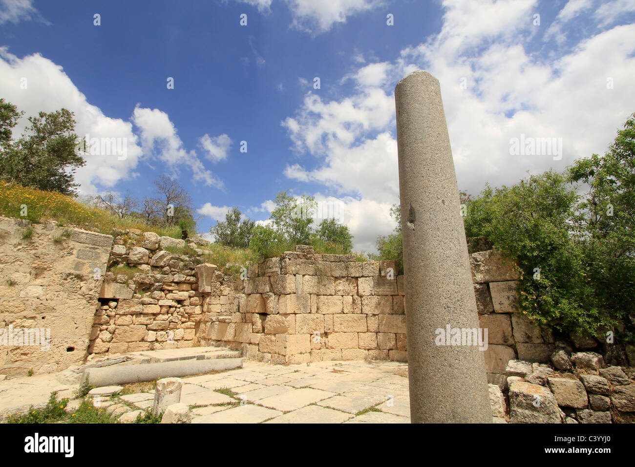 Samaria, the Crusader Church of St John the Baptist in Sebastia Stock ...