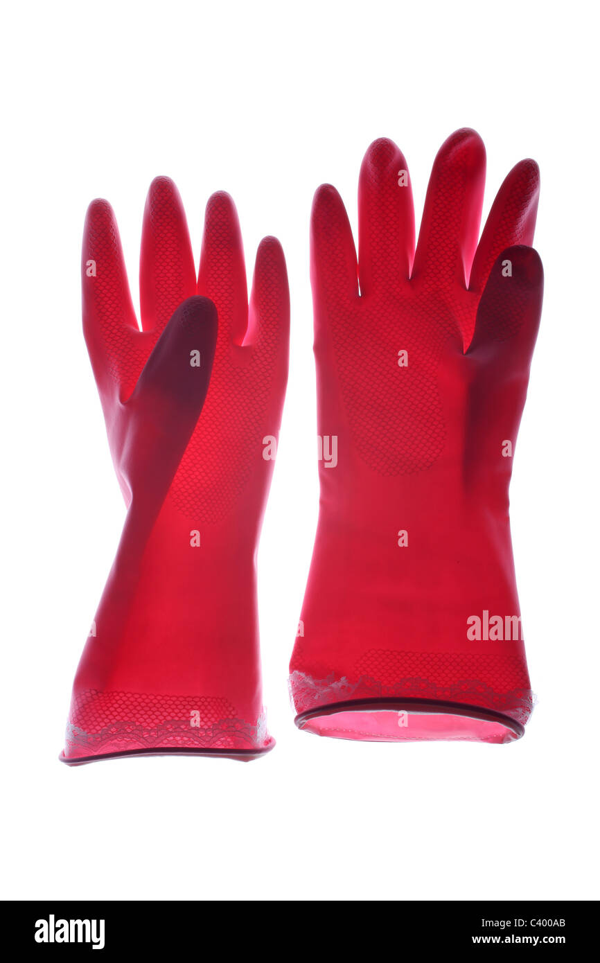 kitchen rubber gloves Stock Photo - Alamy