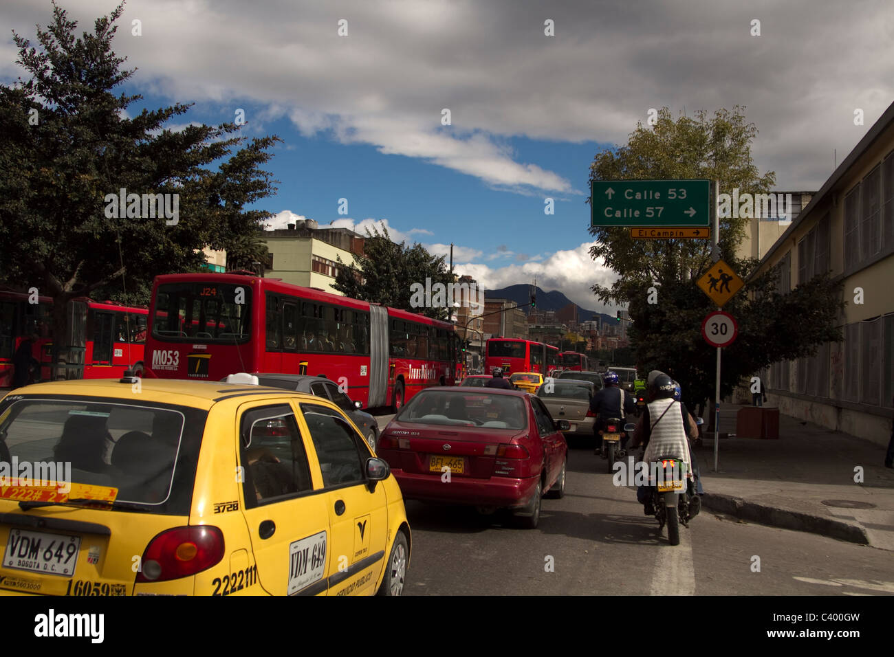 traffic bogota, colombia Stock Photo - Alamy