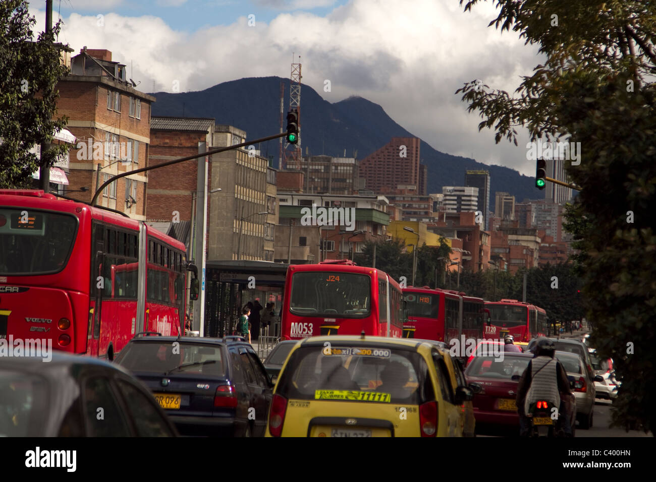 Bogota Colombia traffic Stock Photo - Alamy