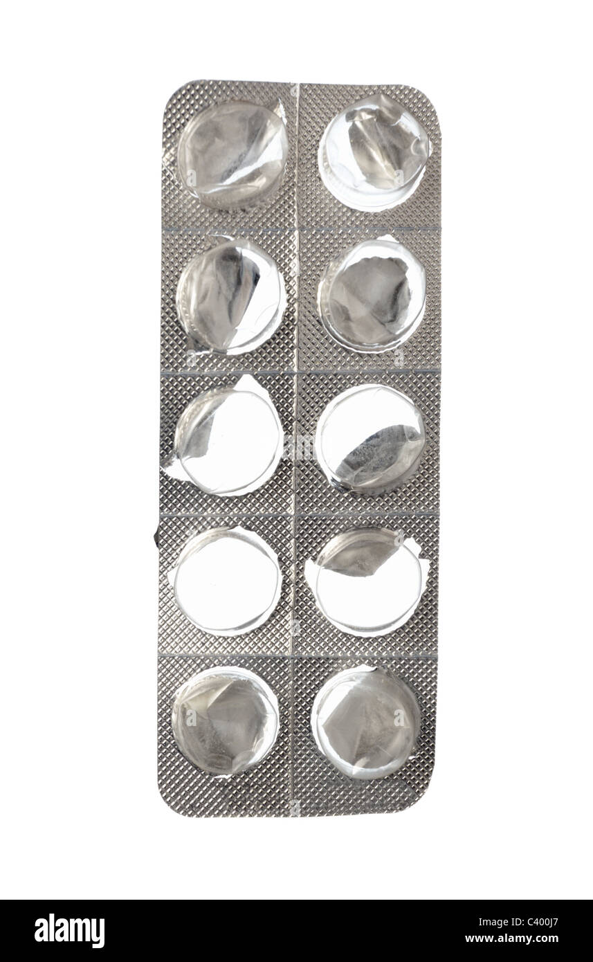 Medical pills pill box blister Cut Out Stock Images & Pictures - Alamy
