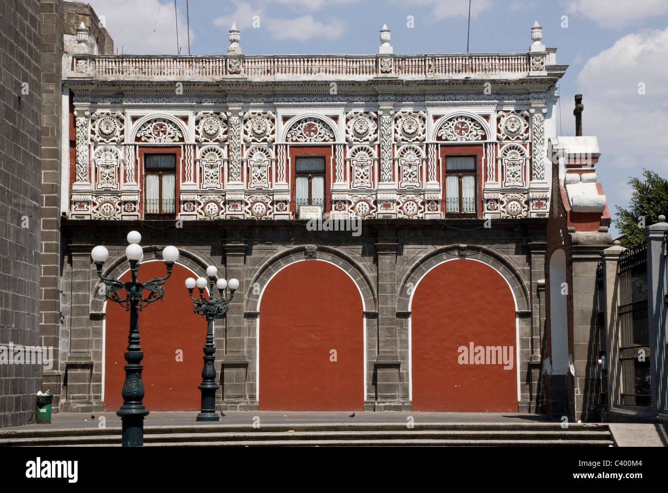 Traditional architecture in the city of Puebla. Church and Convent of ...