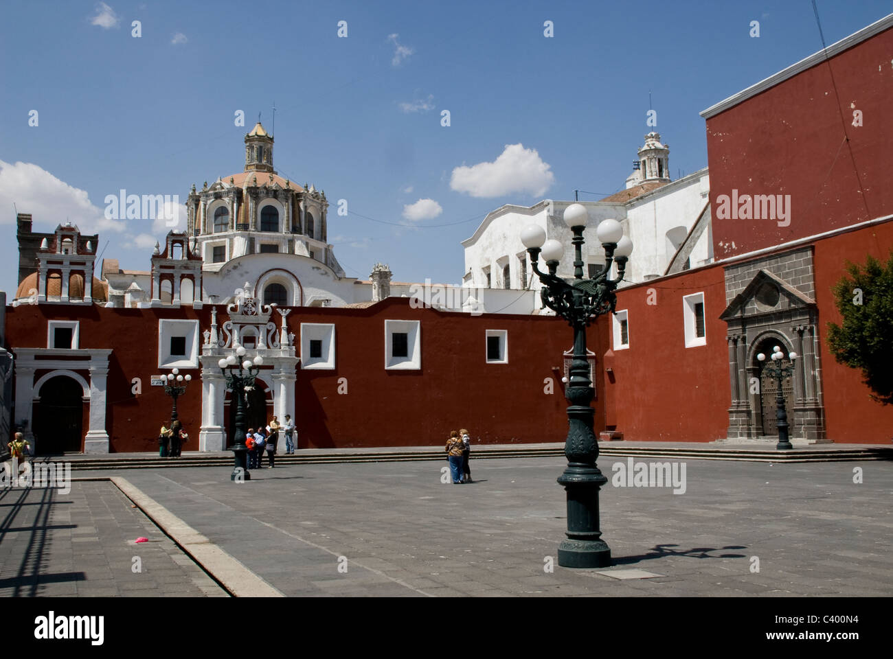 Traditional architecture in the city of Puebla. Church and Convent of ...