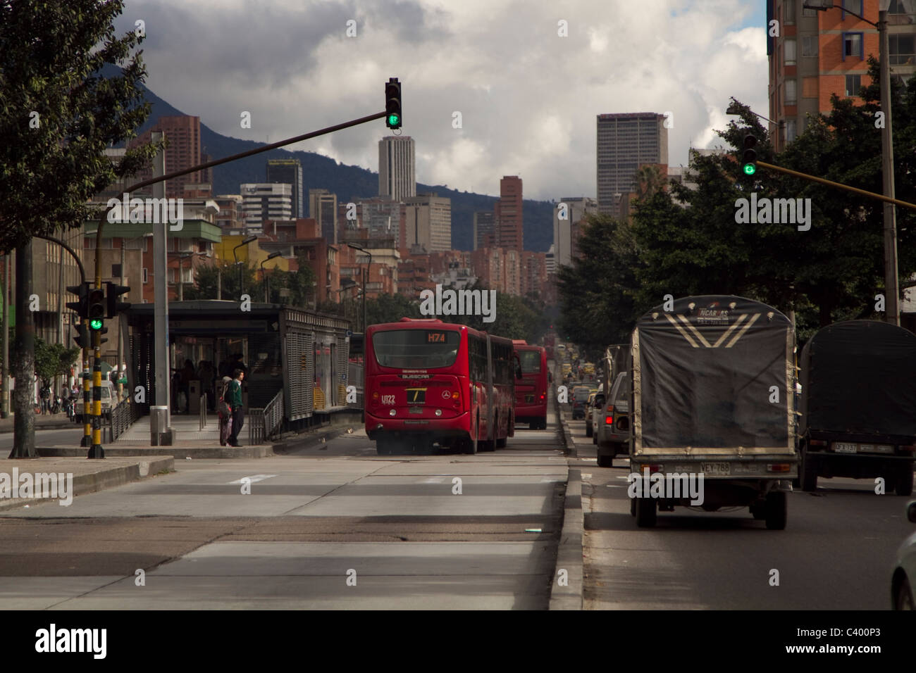 Traffic in Bogota Colombia Stock Photo - Alamy