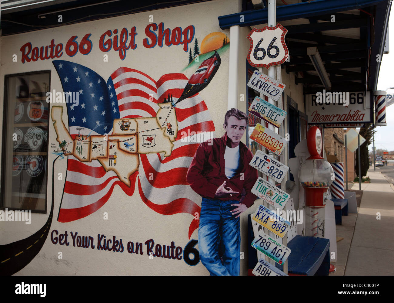 Route 66 shops at Seligman, Arizona Stock Photo - Alamy