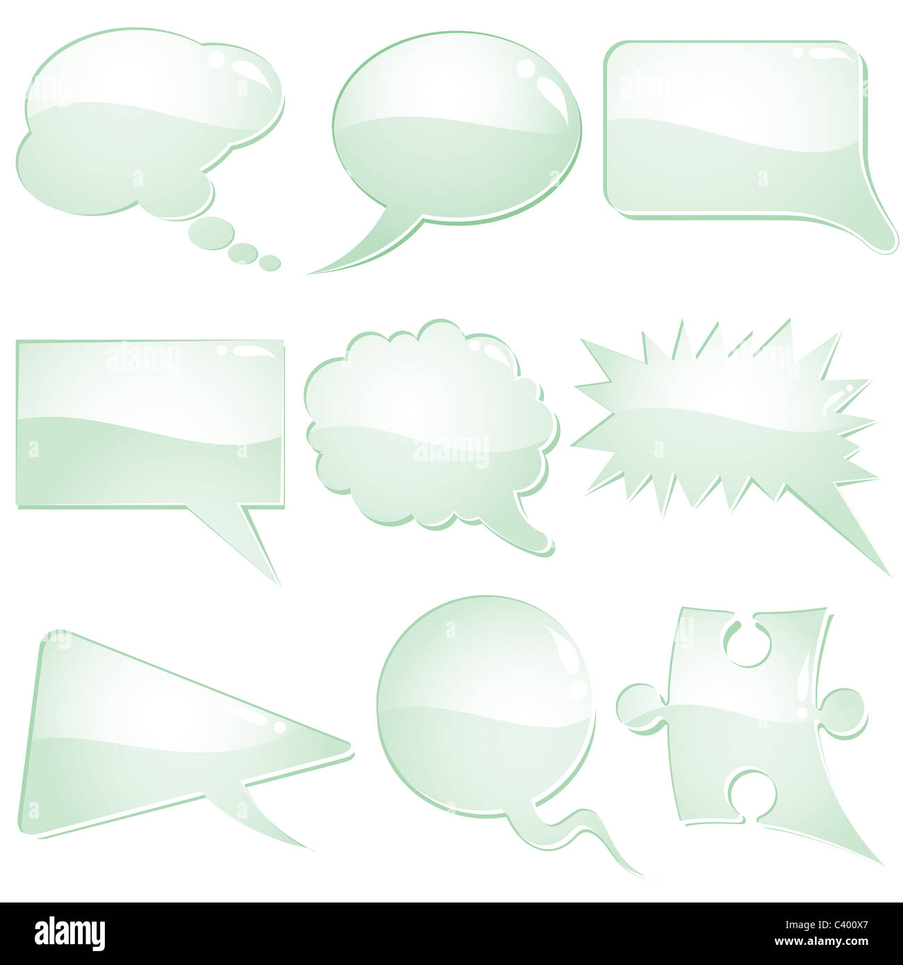 Set of speech and thought bubbles, element for design, vector ...