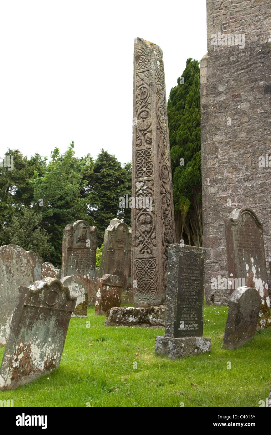 Anglo saxon cross in St Cuthbert's church yard Bewcastle, Cumbria Stock ...