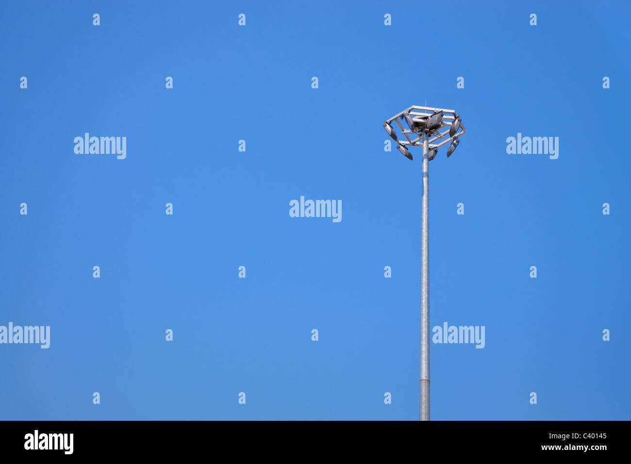 Long lamp post with sky and copy-space Stock Photo - Alamy