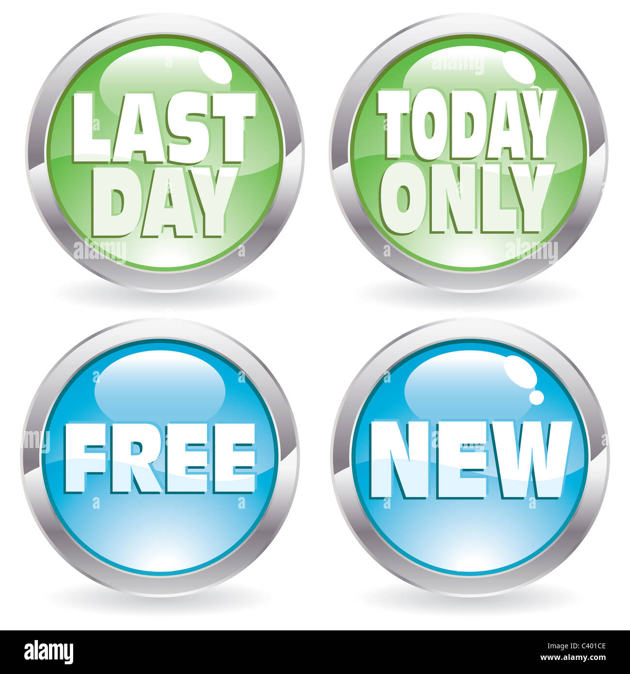Set of buttons with label for trade, vector illustration Stock Photo ...