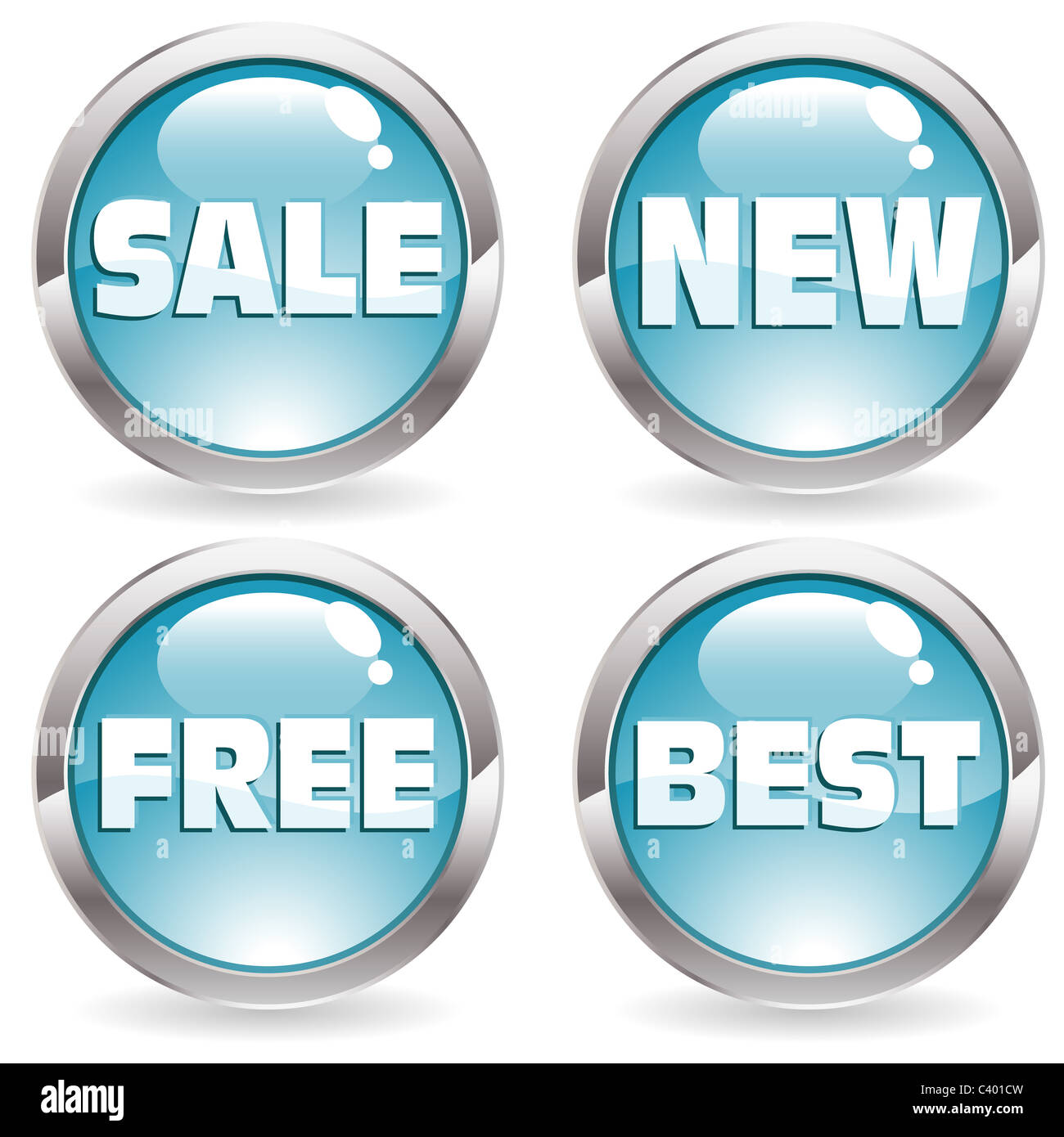 Set of buttons with label for trade, vector illustration Stock Photo ...