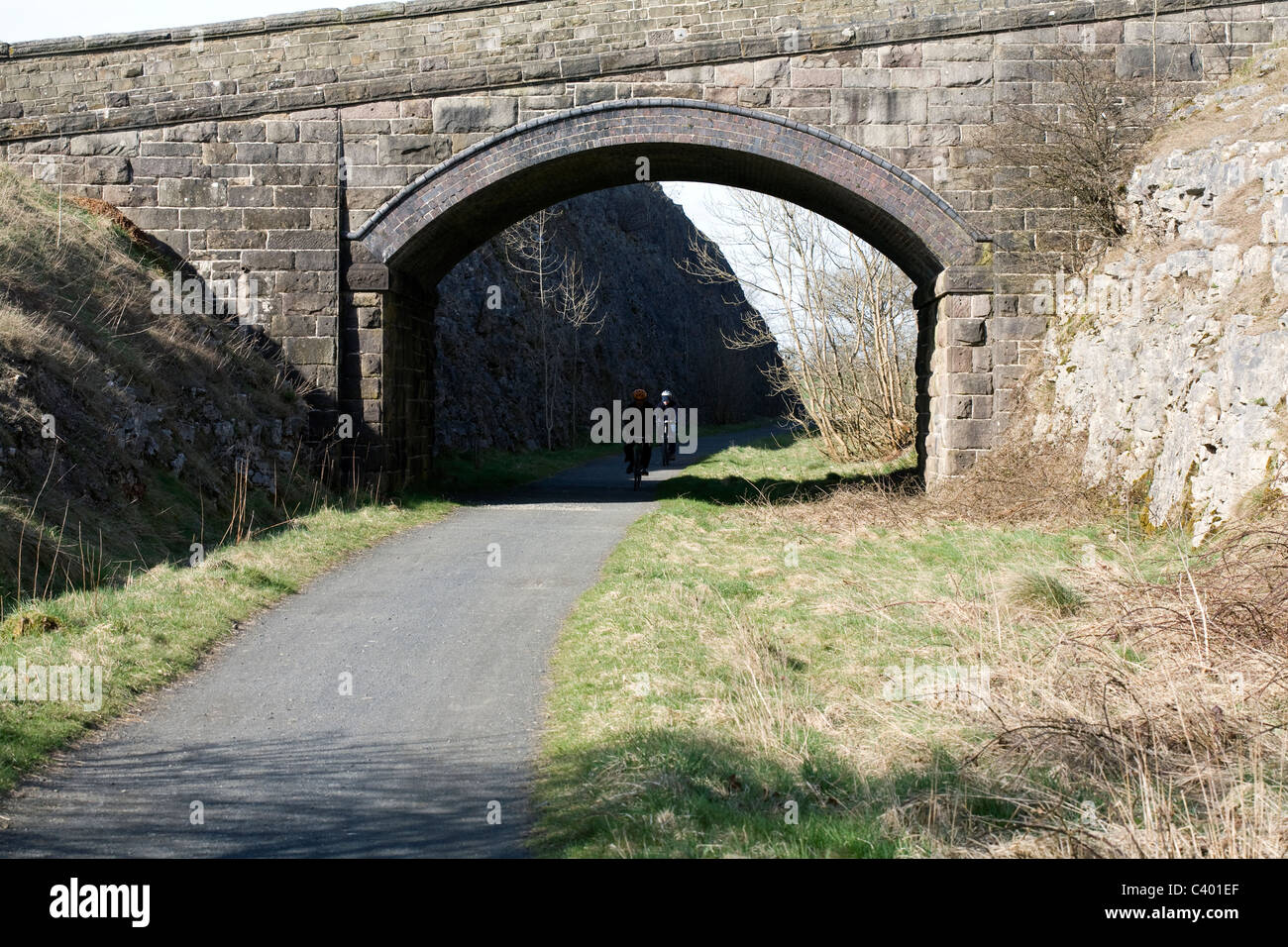 A view along The Tissington Trail between Parsley Hay and Tissington ...