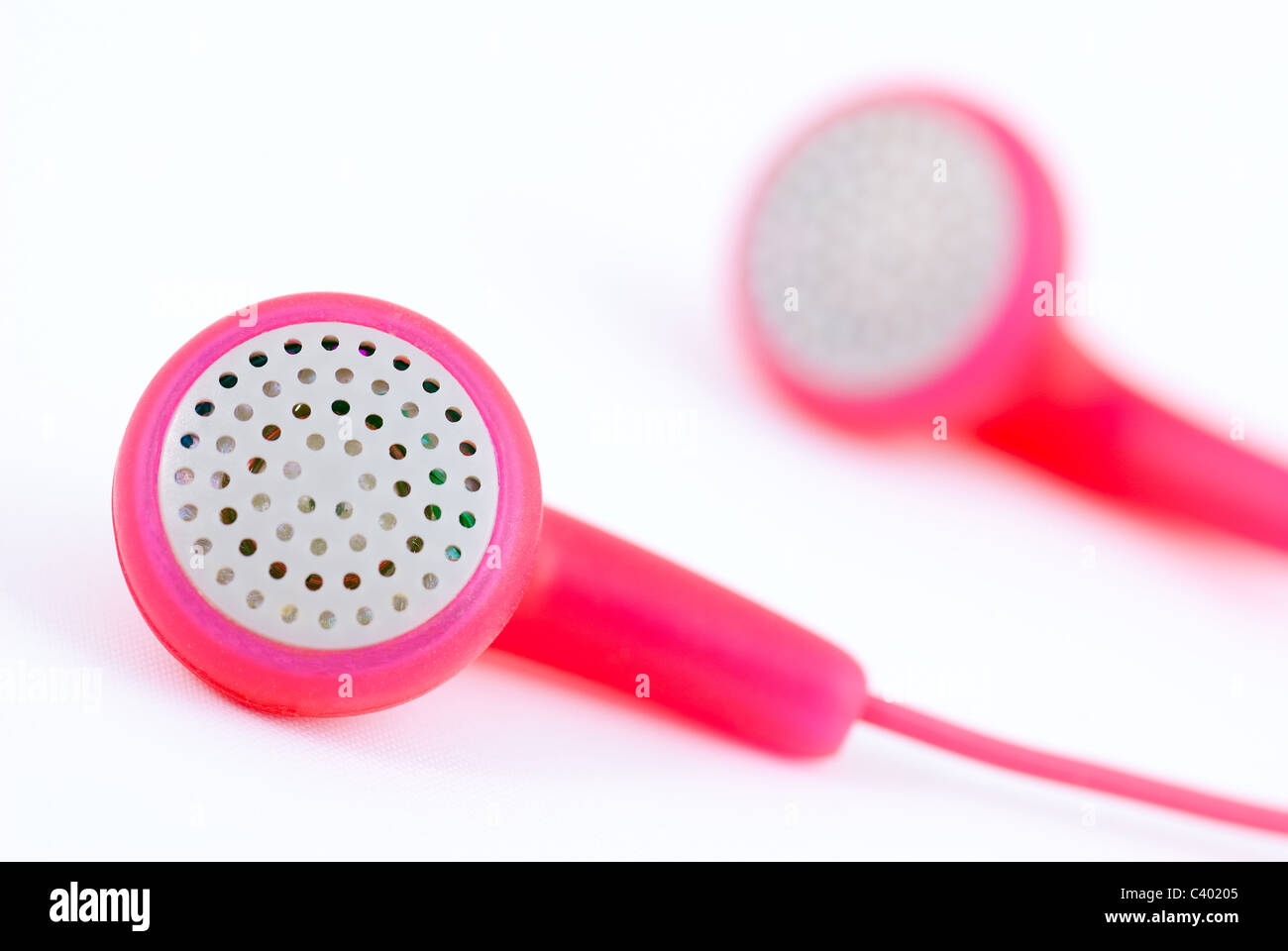 Pink earphones hi-res stock photography and images - Alamy