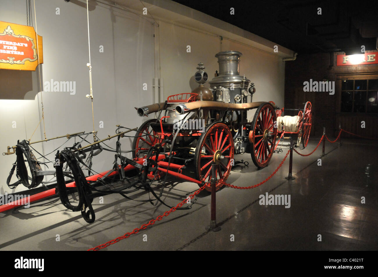 Fire Engine from the 19th century Stock Photo - Alamy