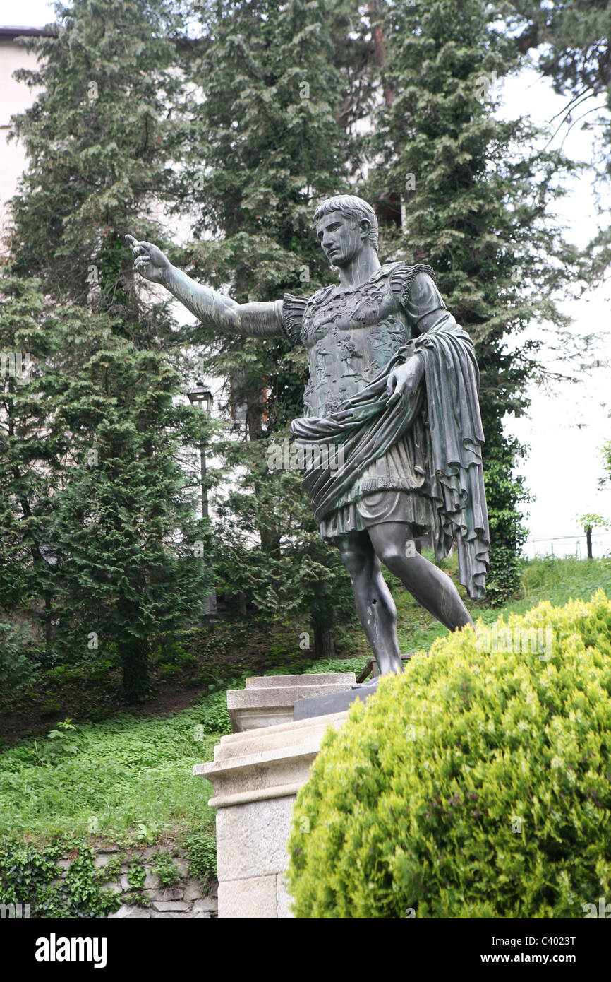 Statue of Emperor Caesar Augustus in Susa Italy Stock Photo - Alamy