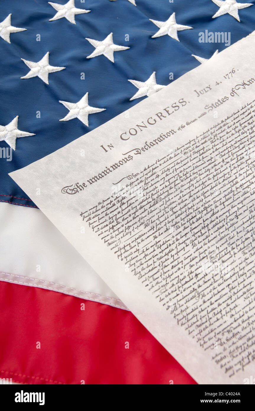 Declaration Independence American Flag High Resolution Stock ...