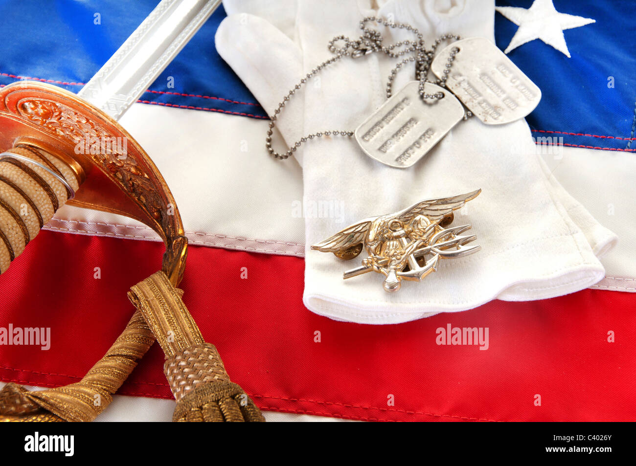 Navy seal trident and uniform items hi-res stock photography and images ...