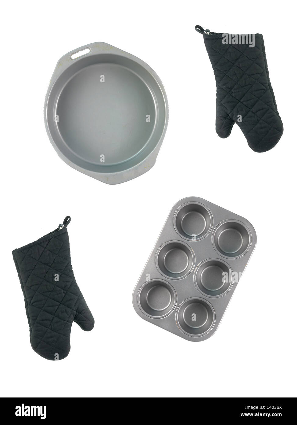 Baking items isolated against a white background Stock Photo - Alamy
