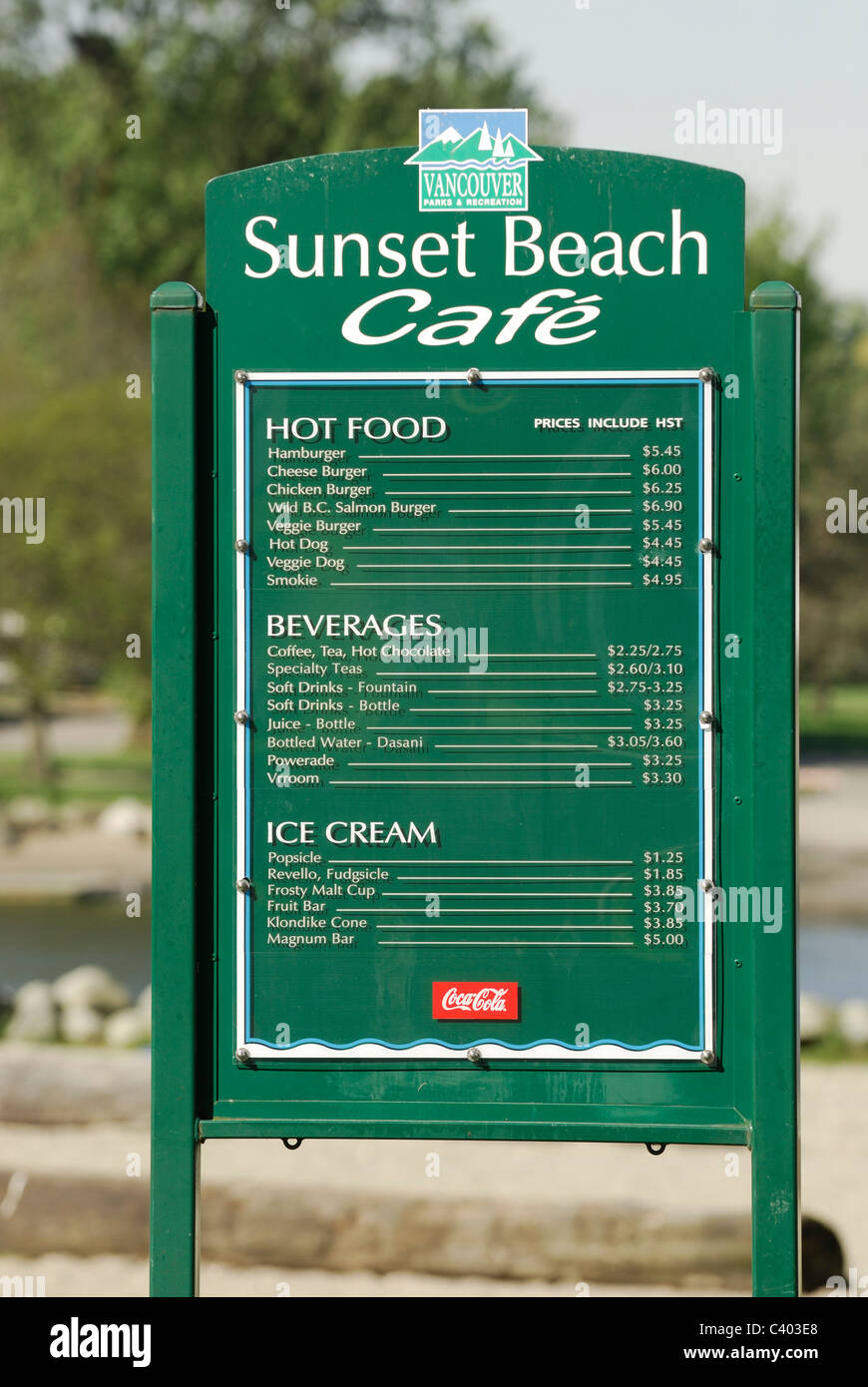 Vancouver beach menu hi-res stock photography and images - Alamy