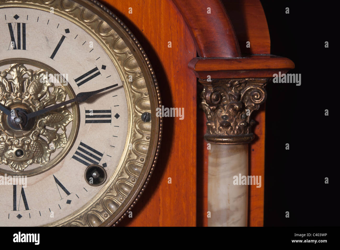 antique clock with roman numbers Stock Photo - Alamy