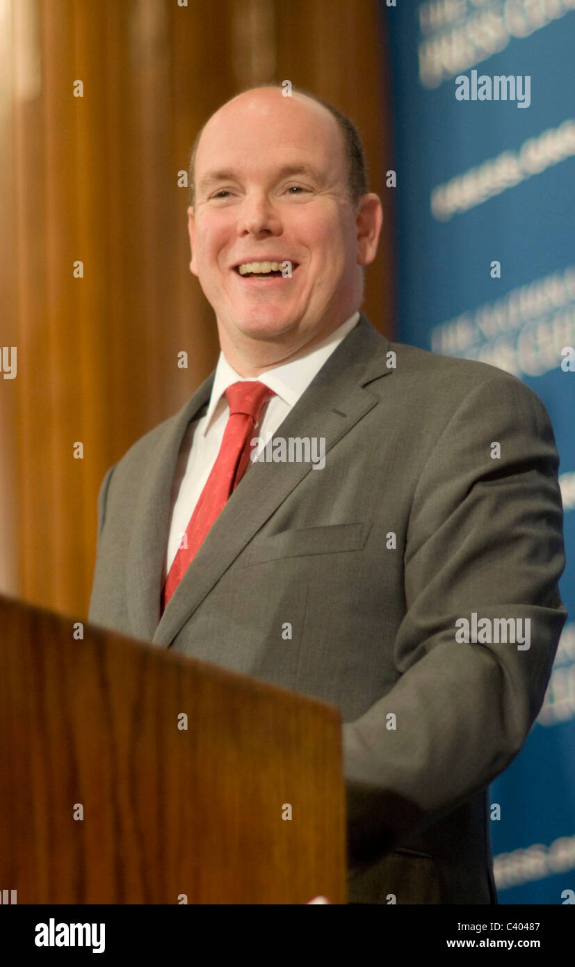 HSH Prince Albert II of Monaco speaks to a National Press Club luncheon ...