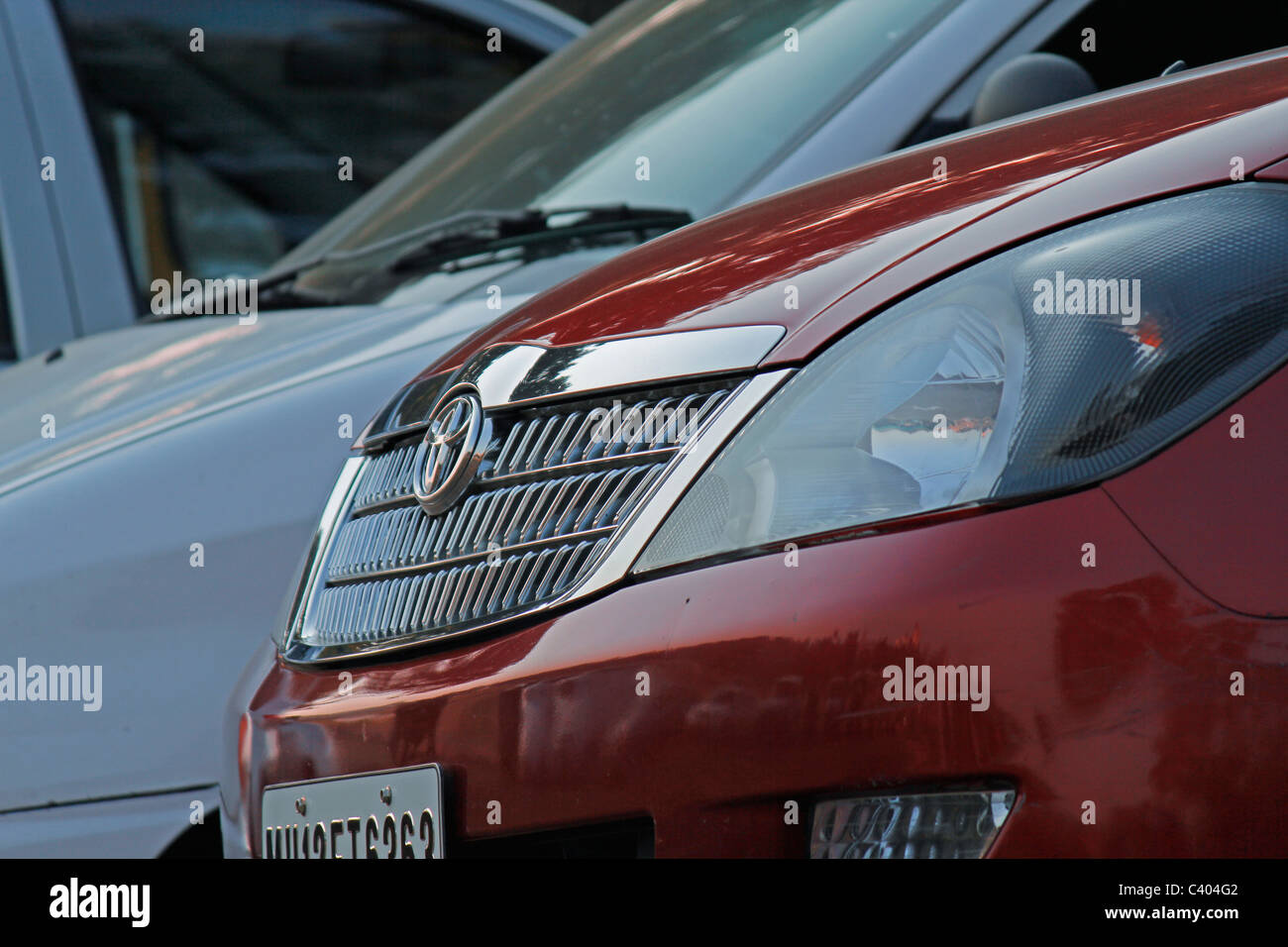 Front side of a car standing on a road, India Stock Photo - Alamy